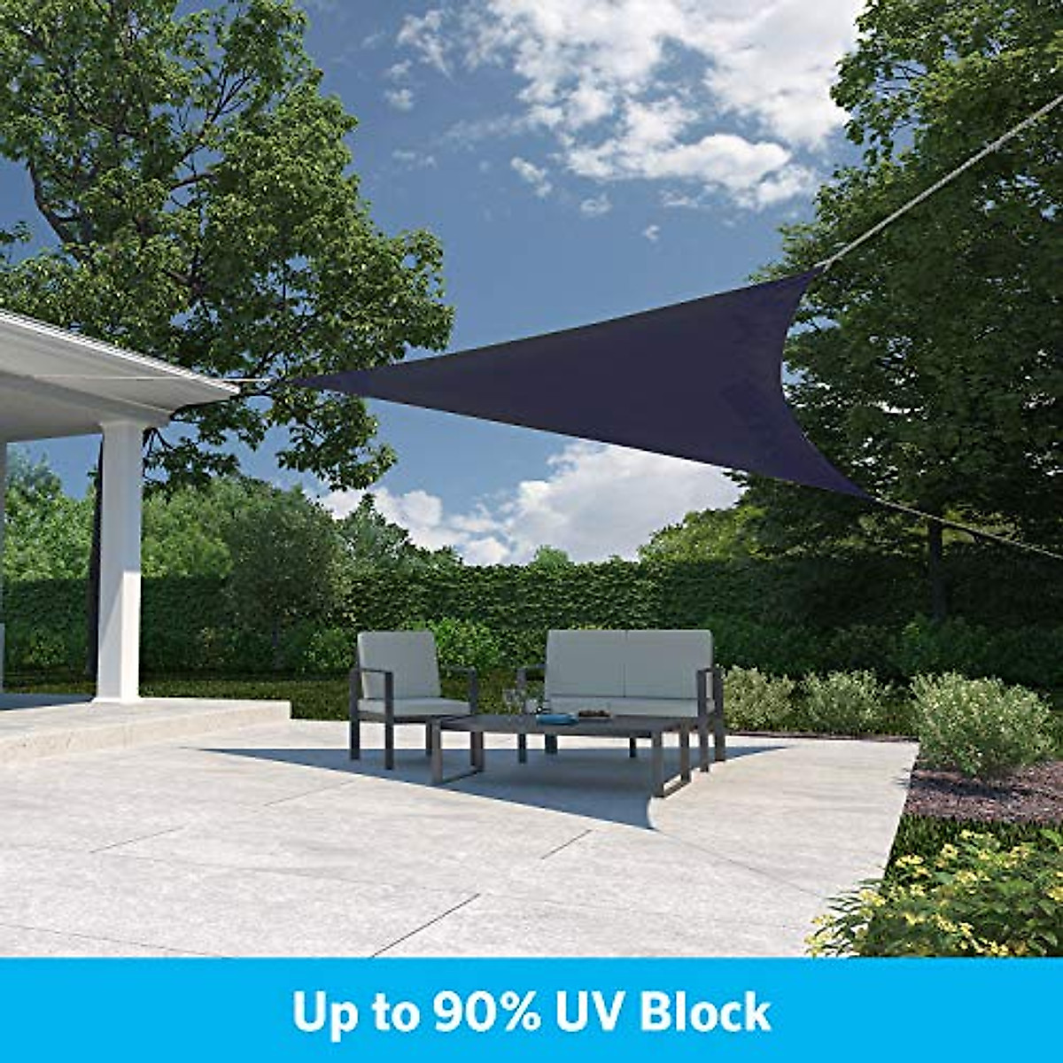 Coolaroo 11'10" x 11'10" Triangle Ready to Hang Shade Sailup to 90% UV Block for Outdoor Patio Garden