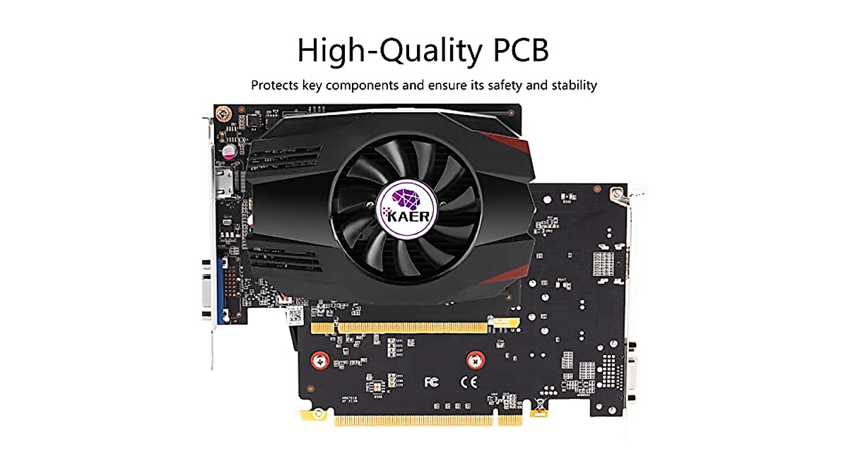 KAER GeForce GT 1030 GDDR5 2GB 64 Bit VGA HDMI Outputs PCI Express 3.0 x4 DirectX 12 Graphics ...