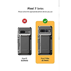 VRS DESIGN Damda Glide Pro Phone Case for Pixel 7 Pro, Sturdy Semi Auto Wallet [4 Cards] Case Compatible for Pixel 7 Pro Case (2022) (Groove Metal Black)