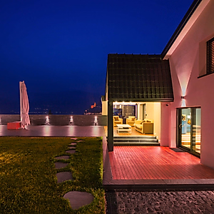 GOODSMANN Red Color Lenses with Metal Clip Transparent Glass Filter for Bulbs Spotlight Floodlight Diameter 2IN Light Shade Outdoor Landscape Decorate Lighting 9920-3520-R