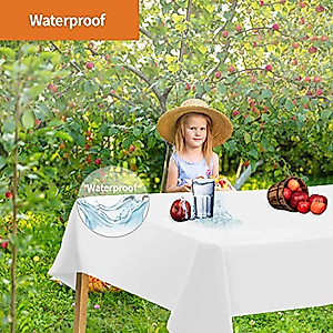 Party Dimensions White Disposable Plastic Tablecloth for Rectangle Tables (12 Pack) Table Cloths for Parties, Events & Weddings, Indoors & Outdoors, 54 x 108 inches, Plastic Table Cover
