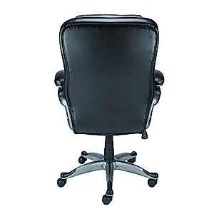 STAPLES 923523 Osgood Bonded Leather High-Back Manager's Chair Black