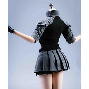 HiPlay 1/6 Scale Figure Doll Clothes, Top+Skirt, Outfit Costume for 12 inch Female Action Figure Phicen/TBLeague CM144(A)