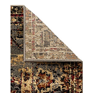 Unique Loom Saturn Collection Area Rug - Ion (5' 3" x 7' 10" Rectangle, Blue/ Black)