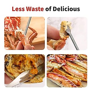 ADORAMBLING 2PCS Crab Crackers and Tools Multifunctional Crab Leg Crackers Efficient Lobster Crackers Sturdy Seafood Crackers and Tools Portable Lobster Crackers and Picks Set Crab Claw Crackers