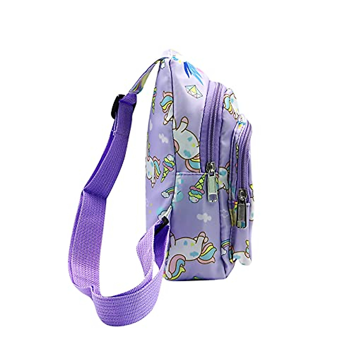 ANKOMINA Small Sling Bag Unicorn Dinosaur Shoulder Chest Crossbody Backpack Daypack for Outdoor,Travel,Hiking