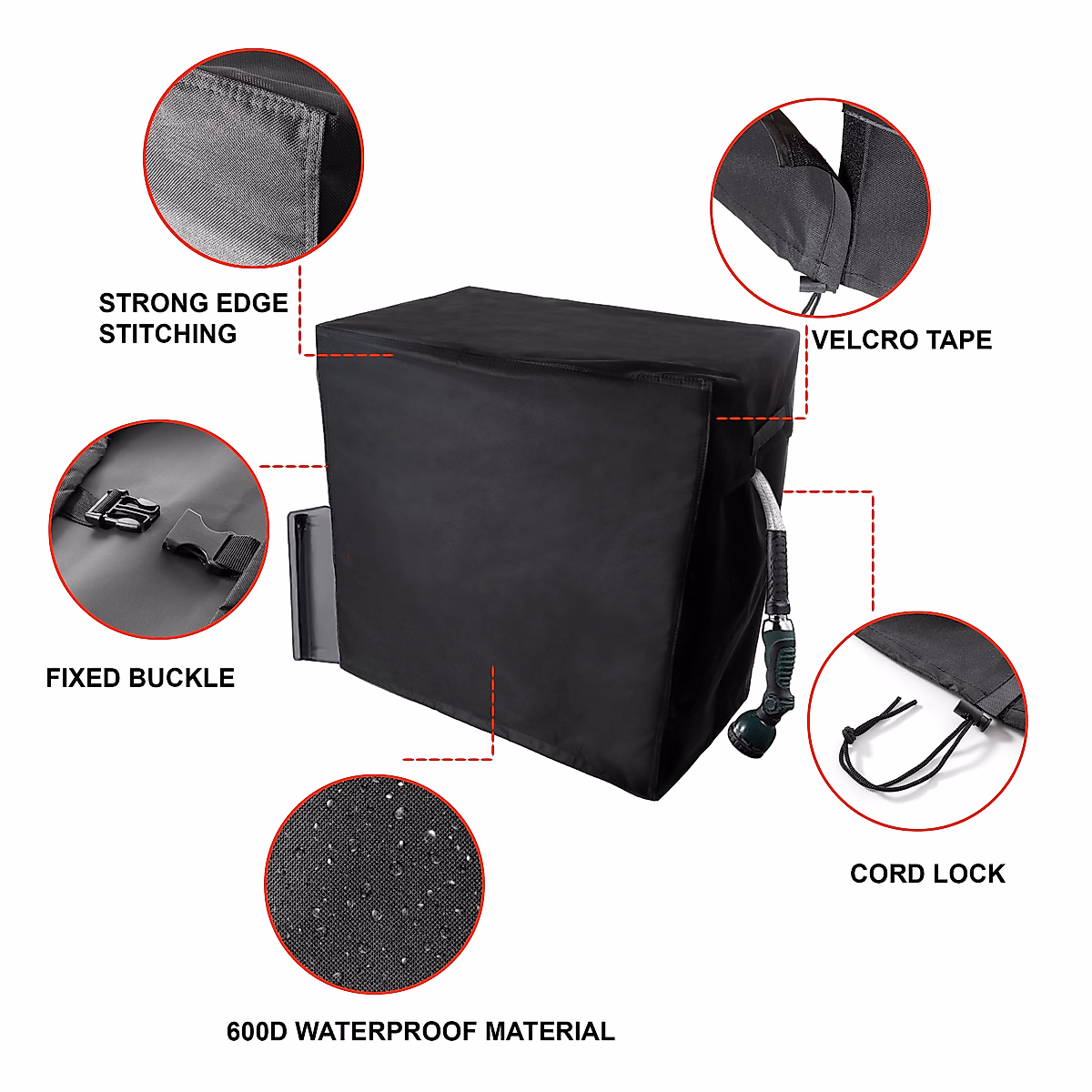 Gulabia Wall-Mounted Hose Reel Cover - Outdoor Garden Water Faucet Hanger - Protector From Dust, Rain, Snow and Sun - Fits Most Retractable Garden Hose Reels