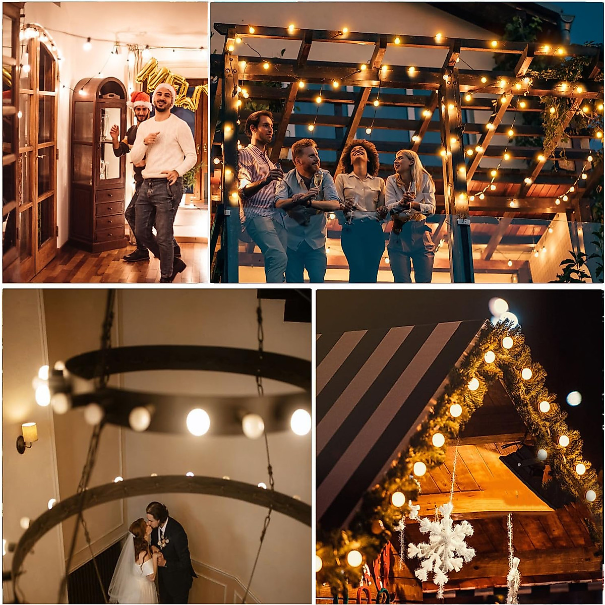 YIZCO G40 Low Wattage LED Light Bulbs 1.5w Equivalent to 15 Watt E26 Base Light Bulb G14 Frosted Small Light Bulbs Warm White 2 Pack