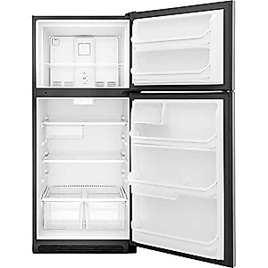 Frigidaire FFTR2021TS 30" Top Freezer Refrigerator with 20.4 cu. ft. Total Capacity 2 Full Width Glass Refrigerator Shelves 1 Full Width Wire Freezer Shelf Reversible Door and 2 Crisper Drawers in Stainless Steel