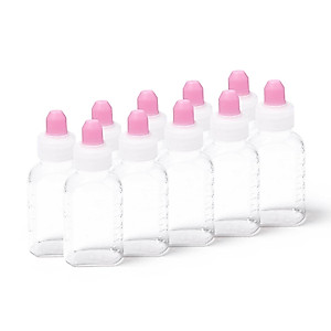 Reusable Liquid Container (30cc) - Squeezable Travel Bottle BPA-Free With Twist Cap - 10 Bottle Pack