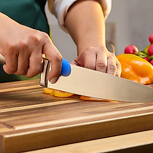 Grippr Knife Grip, the indispensable culinary kitchen tool for better comfort and control for most chef's knives, utility, boning, Nakiri, Santoku and paring knives