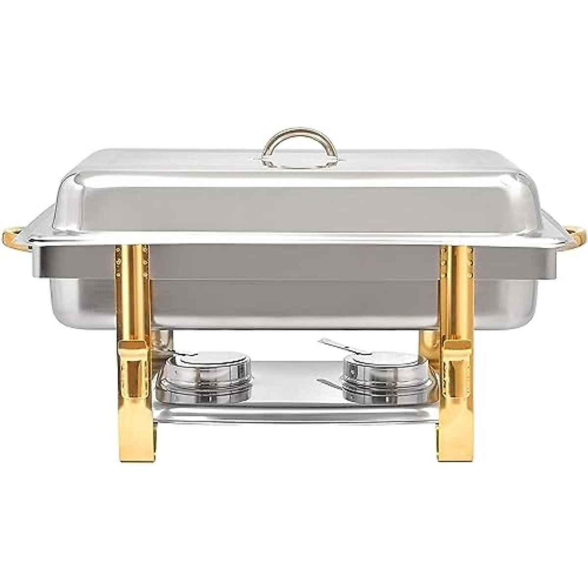 Single Pan Buffet Server, Chafing Dish Buffet Set, Portable Stainless Steel Food Warmer, Chafing Dish Set Perfect for Catering, Parties, Events and Holiday