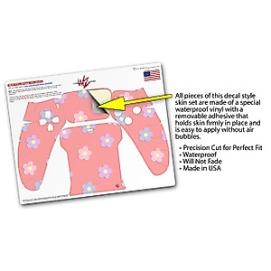 WraptorSkinz Skin Wrap compatible with Sony PS5 DualSense Controller Pastel Flowers on Pink (CONTROLLER NOT INCLUDED)