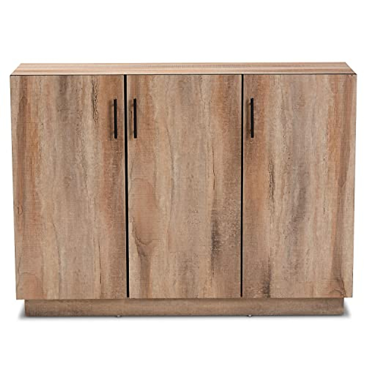 Baxton Studio Patton Oak Finished Wood 3-Door Dining Room Sideboard Buffet