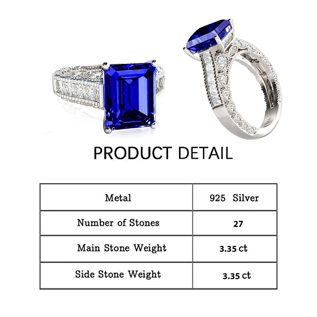 Jeulia Vintage Wedding Ring for Women: Radiant Cut Sterling Silver Halo Diamond Bridal Set Engagement Wedding Band Best Anniversary Promise Christmas Jewelry Gift with Box