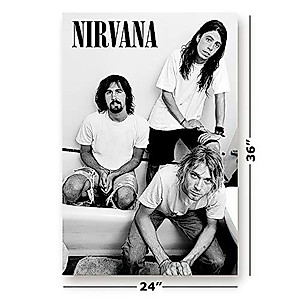 Nirvana - 3 Piece Music Poster Set (Logo/Smiley, Kurt, Krist & Dave, Kurt Live On Stage) (Size: 24" x 36" each)