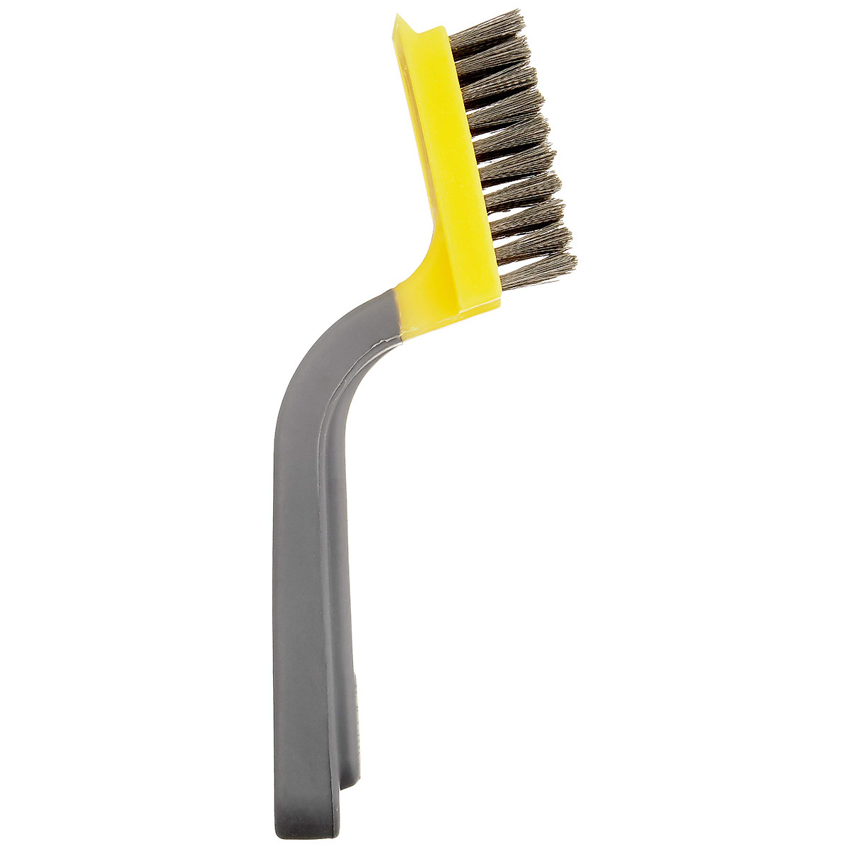 Amazon Basics Soft Grip Wide Stainless Stripper Brush, Black, yellow