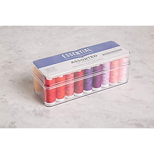 Connecting Threads 100% Cotton Essential Thread Set - 26 Spools 220 Yards Each with Carrier