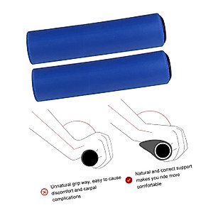 NOLITOY 2 Pairs Shockproof Handlebar Grips Non-Slip Bike Handlebar Covers Durable Handle Cover Bike Supplies Light Tricycle Grips Silicone Cycling Chain Shock Absorbing Sleeve Socket