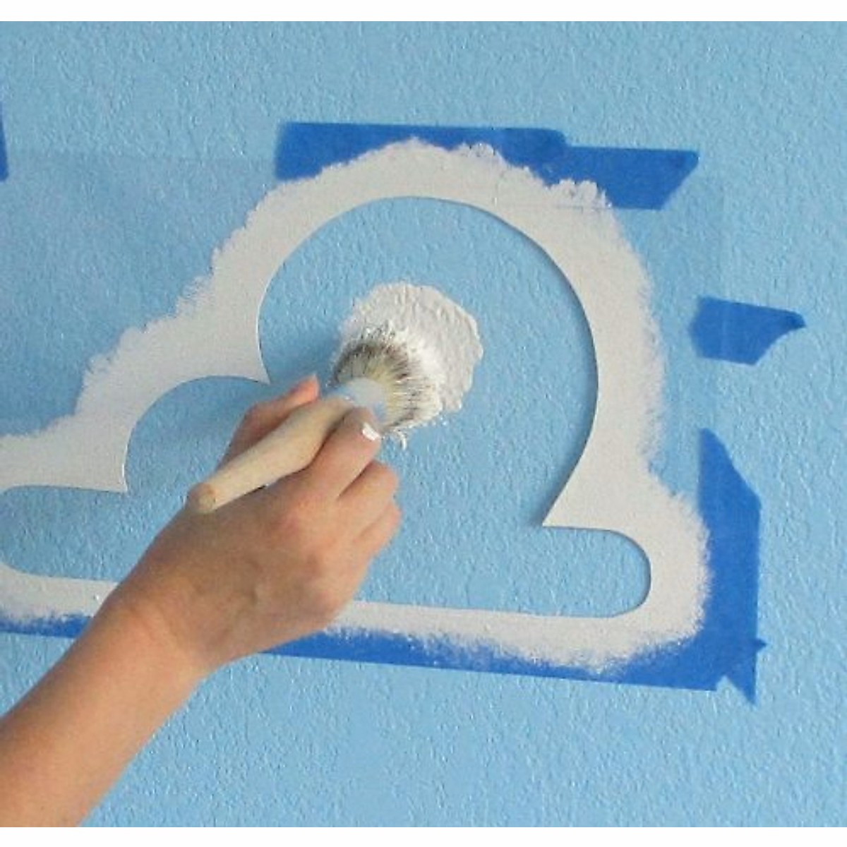 Cloud Stencil Set for Wall Decor: Reusable Stencils for a Kid’s Toy Story Room or Andy’s Room Nursery, 2-Pack Includes 1 Large and 1 Small Cloud Stencil