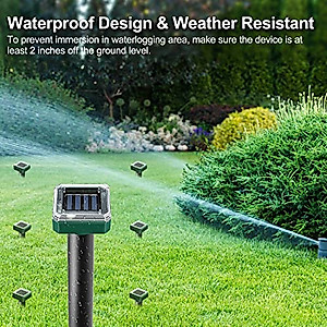 Mole Repellent Solar Powered, 6 Pack Solar Mole Repellent Ultrasonic for Vole, Snakes, Gopher, Waterproof Sonic Mole Deterrent Spikes,Snake Gopher Vole Repellent for Garden and Yard