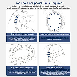 Aurivor Replacement Ear-Pads for Bose Quiet-Comfort QC 35 (ii) 25 15 2 Headphones, Upgraded Cushion for QC35 (ii) QC25 QC15 QC2 SoundTrue/SoundLink AE2/AE2i/AE2w Around-Ear Headphones (MidnightBlue)