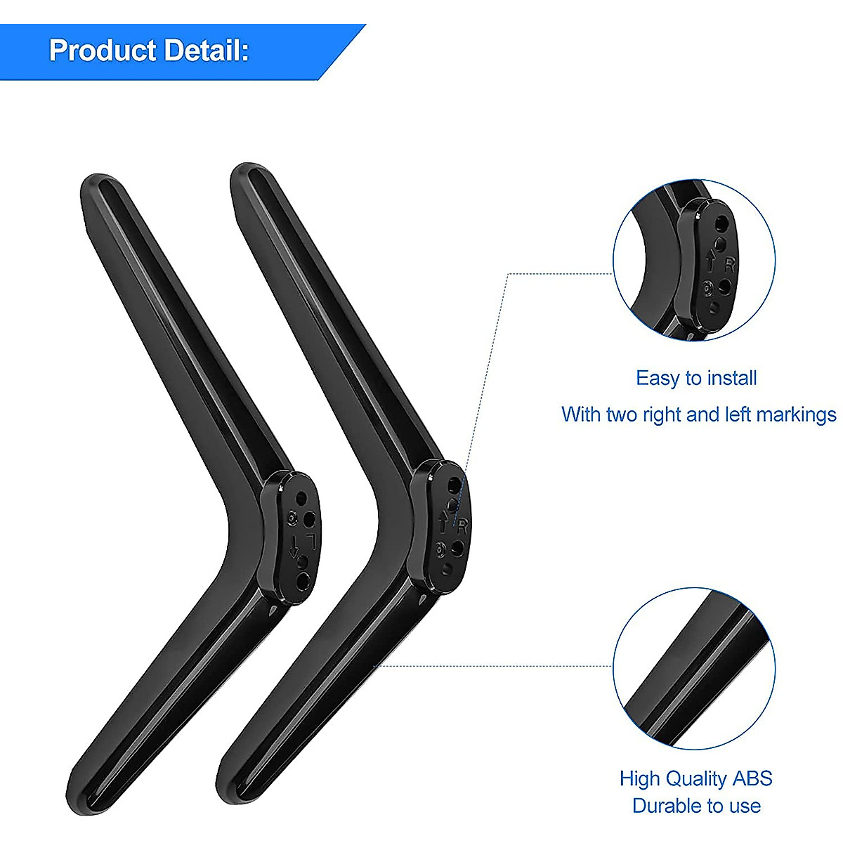 Rimous Universal TV Stand Compatible with TCL 49 50 55 inch LED TV, TV Stand legs for TCL TV Models 55S401, 50S401, 55S405, 49S405, 55S421, 55S425, 50S425, 50S405, 55S423, 50S523