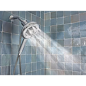 Moen N400H0CH Quattro Handheld Four Unique Shower Experiences and Magnetix Dock, Chrome