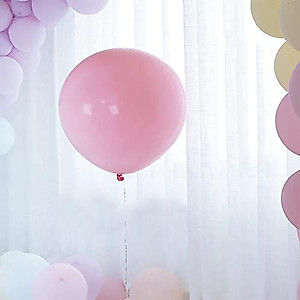 18 inch Pastel Balloons for Parties 10 pcs Macaron Latex Balloons for Birthday Wedding Engagement Anniversary Christmas Festival Picnic or any Friends & Family Party Decorations-pastel pink