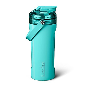 BrüMate MultiShaker Blender Shaker Bottle | 100% Leakproof Insulated Stainless Steel The Perfect Shaker Cup, Protein Shaker Bottle, and Pre Workout Bottle for the Gym | 26oz (Aqua)