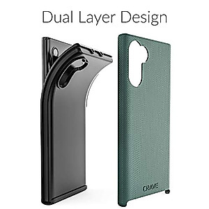 Crave Note 10 Case, Dual Guard Protection Series Case for Samsung Galaxy Note 10 - Forest Green