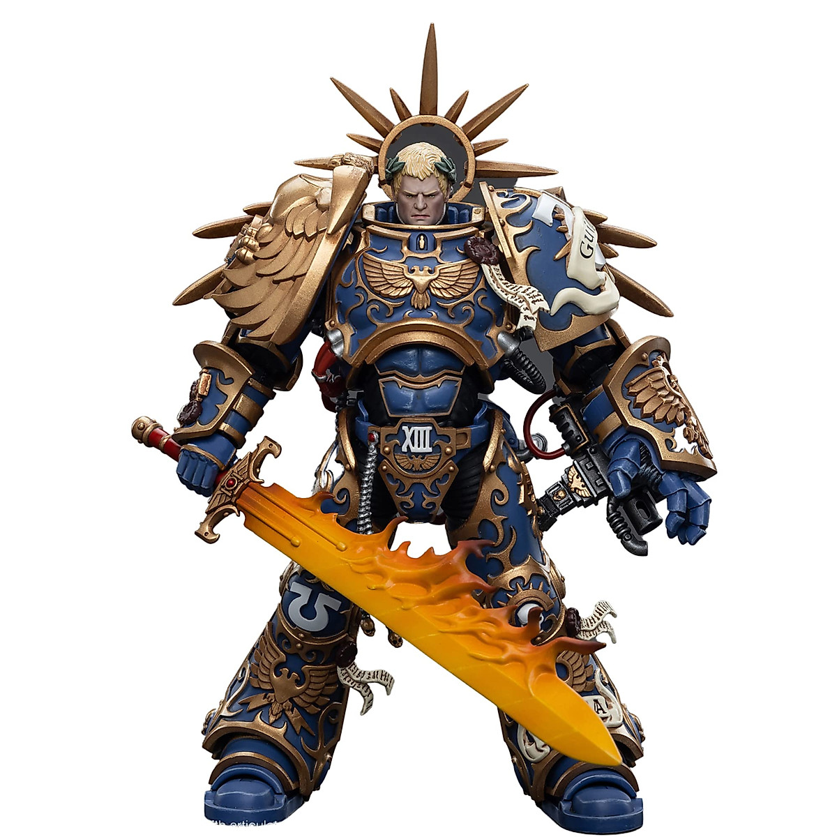 JOYTOY 7-inch Warhammer 40K 1/18 Action Figure, Ultramarines Primarch Roboute Guilliman Collection, Gift for Action Figure Lovers & Collectors Above 15 Years Old
