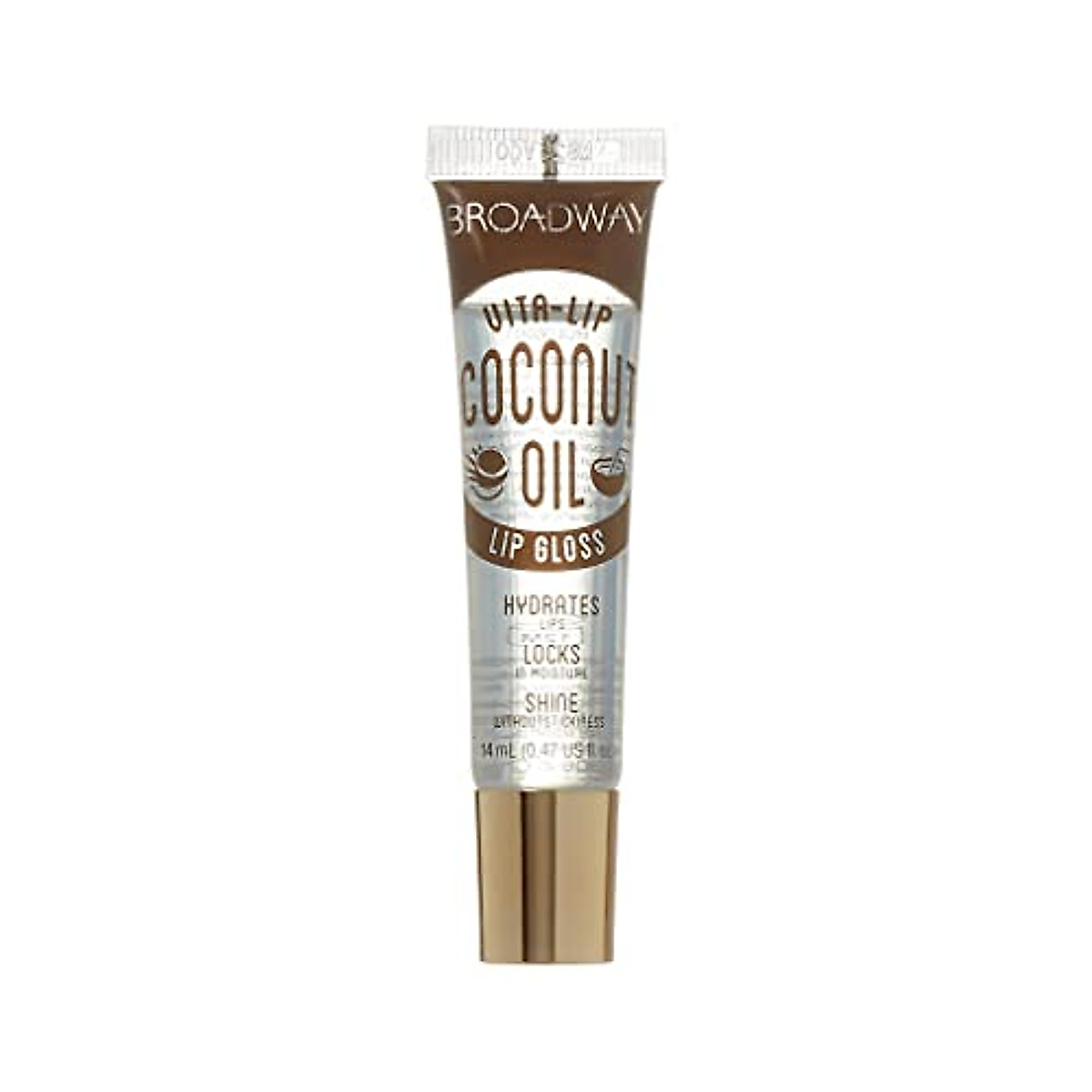 Broadway Vita-Lip Clear Lip Gloss 0.47oz/14ml (5PCS Mint & Coconut & Rosehip & Mango Butter & Argan Oil) (5 PCS SET)