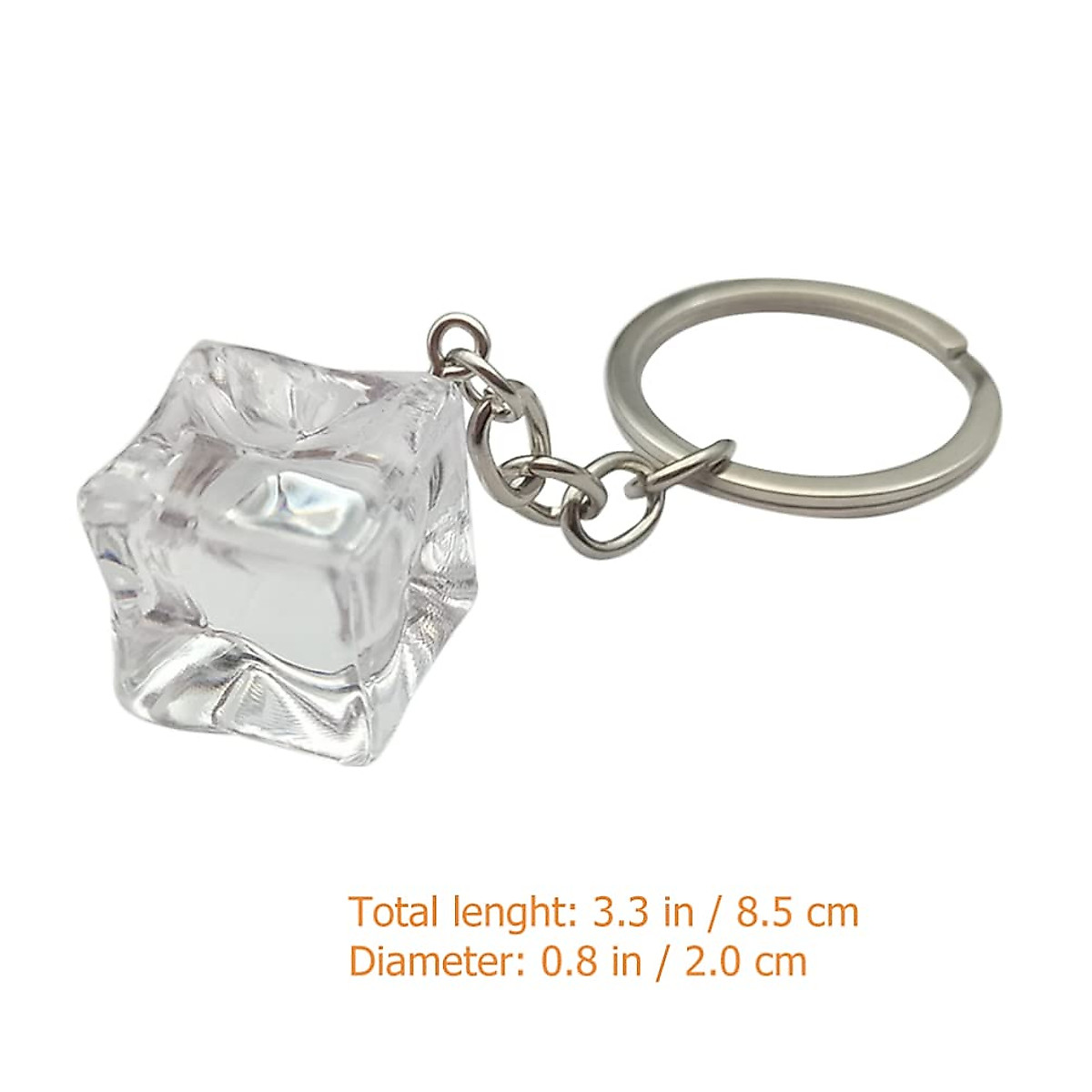 Holibanna Ice Cube Key Chain Resin Ice Keychain Key Ring Car Bag Keychain Accessories