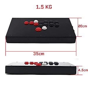 TruBoost FightBox F8-PS All Buttons Arcade Joystick Game Controller For PS4/PS3/PC Sanwa OBSF-24 30 Leverless-Style