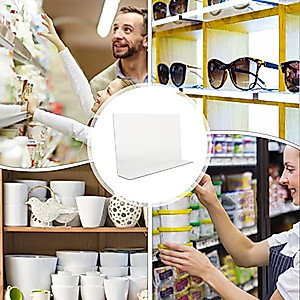 iplusmile 6Pcs Clear Shelf Dividers Closet Shelf Organizer L Shape Divider Separator Clapboard Plastic Shelf Dividers for Storage Bedroom Office Store Cabinets Shelf