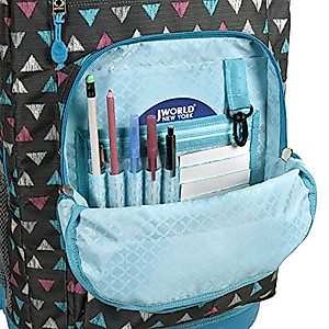 J World New York Sundance Rolling Backpack Girl Boy Roller Bookbag, Sprinkle, 20 Inch