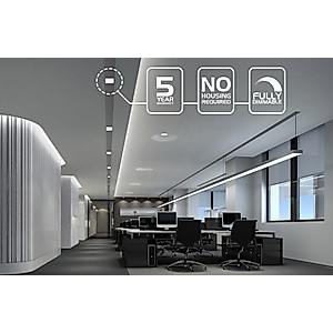 Westgate Lighting 15W 6 Inch Ultra Thin Slim Recessed Lighting Kit Square Shaped Dimmable LED Retrofit Downlight - External Junction Box Included - (4 Pack 4000K Neutral White)