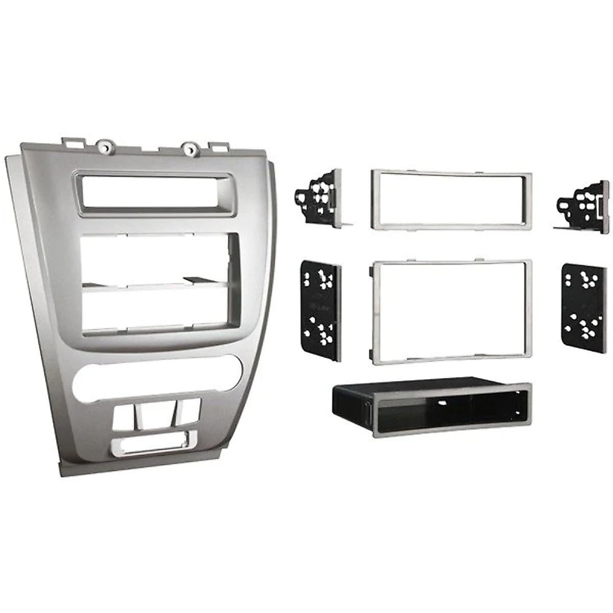 Metra 99-5821S Single or Double DIN Installation Dash Kit for 2010 Ford Fusion and Mercury Milan, Silver