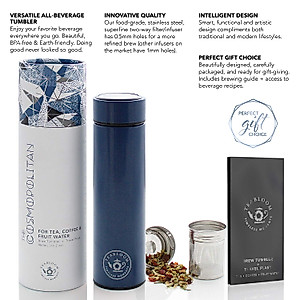 Teabloom - The ORIGINAL All-Brew Travel Tumbler & Thermos | OPRAH’s Favorite | 16oz/480ml Insulated Water Bottle/Tea Flask/Cold Brew Coffee Mug