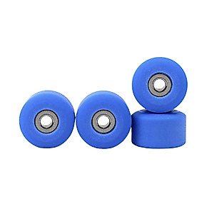 Teak Tuning Premium Fingerboard Apex Bearing Wheels, Elderberry - Matte Finish - New Street Style, Custom Teak Urethane - Custom Bearing Lock Pocket - 77D Hardness, 7.7mm Dia. - Made in The USA