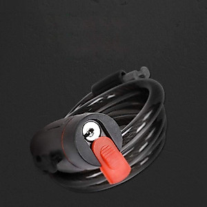 VIGAT Bicycle Lock with Mounting Bracket,Anti-Theft Steel Safety Device for Outdoor Cycling,Cycling Equipment Accessories, 120Cm(Color:Black)