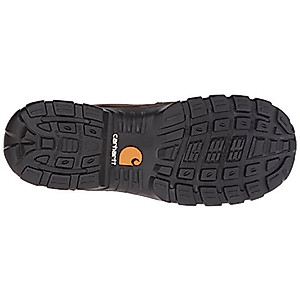 Carhartt mens 8" Rugged Flex Insulated Waterproof Breathable Safety Toe Leather Work Boot Cmf8389 Construction Shoe, Brown, 10.5 US