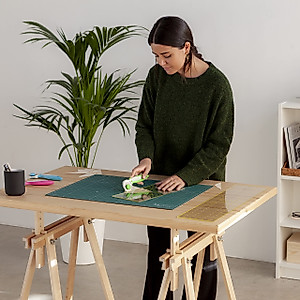 Elan Cutting Mat A2 Green, Self Healing Cutting Mat 18 x 24 INCH, 5-Ply Craft Mat Green, Hobby Cutting Mat 18x24 INCH, Fabric Cutting Board for Crafts, Quilting Cutting Board, Cutting Mats for Crafts