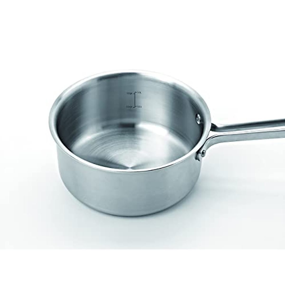 CHEF TOPF 1.5 qt 5-ply stainless steel sauce pan with cover, Brushed finish, full 5-ply, multi-clad, oven safe, dishwasher safe