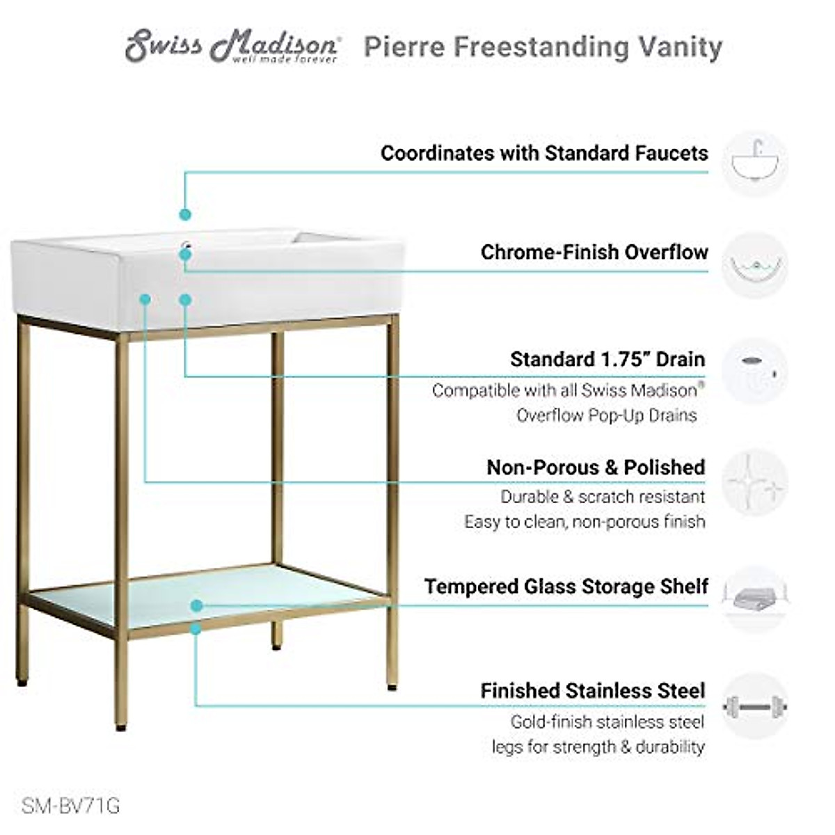 Swiss Madison Well Made Forever SM-BV71G, Gold