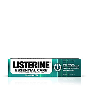 Listerine Essential Care Toothpaste, Powerful Mint Gel, 4.2 Ounce