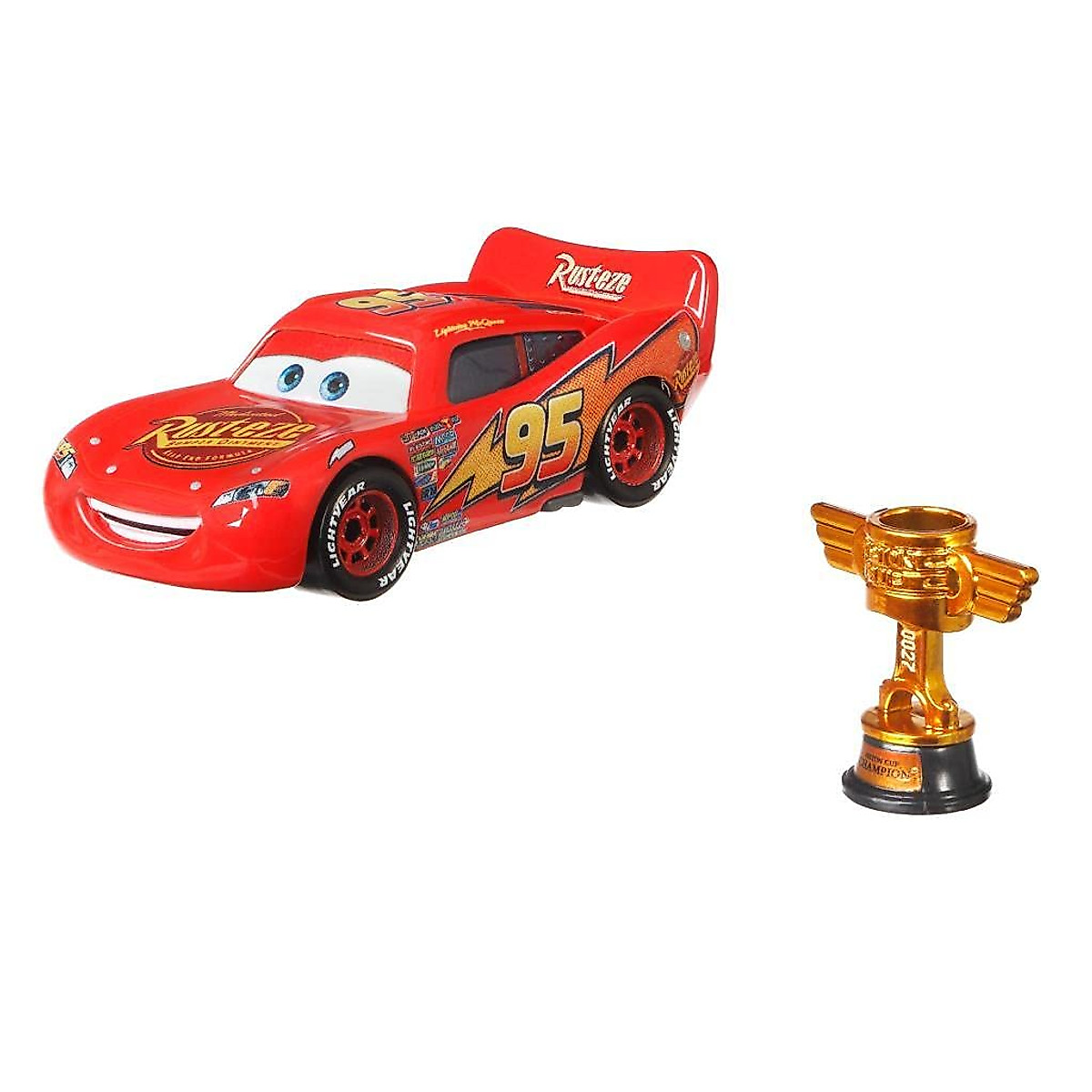 Disney Cars Toys Lightning McQueen with Piston Cup, Miniature, Collectible Racecar Automobile Toys Based on Cars Movies, for Kids Age 3 and Older