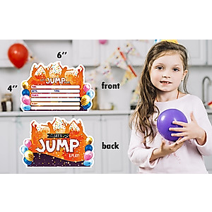 shupai Jump Birthday Invitations(30 Invitation + 30 Envelopes), Jump Birthday Party Supplies, Jump Party, Jump Party Decorations, Kids Birthday Invitations-027