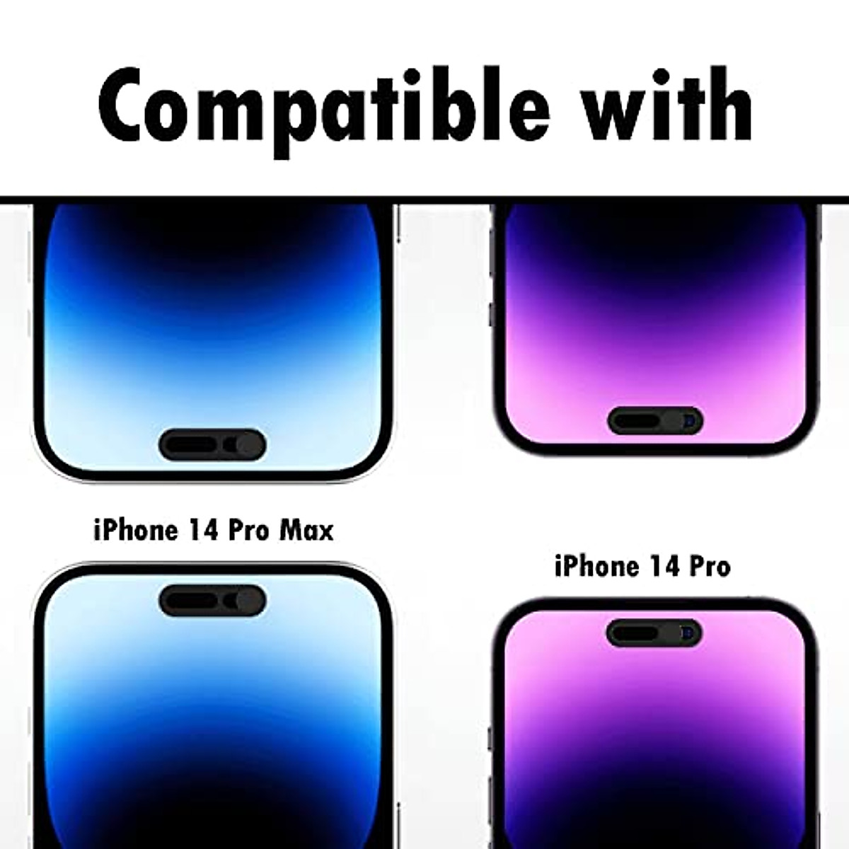 Camera Cover Protector, Camera Lens Cover Compatible with iPhone 14Pro/14Pro Max,Camera Lens Protector Protect Privacy and Security(2PCS,Black)